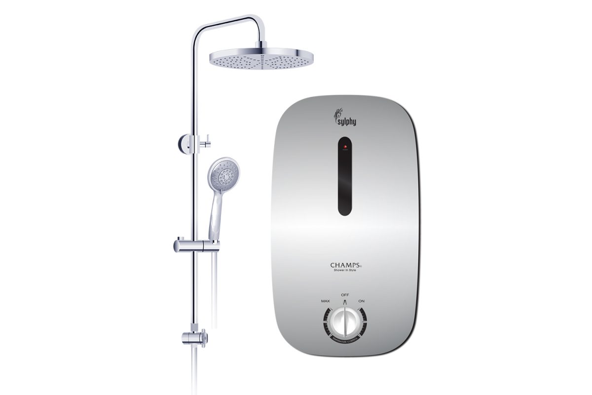 Sylphy Instant Water Heater with Rain Shower Set - Champs