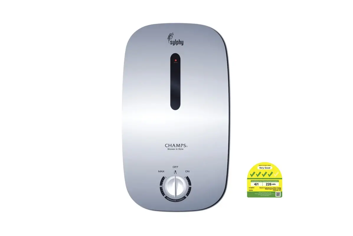 Sylphy Instant Water Heater with Rain Shower Set - Champs