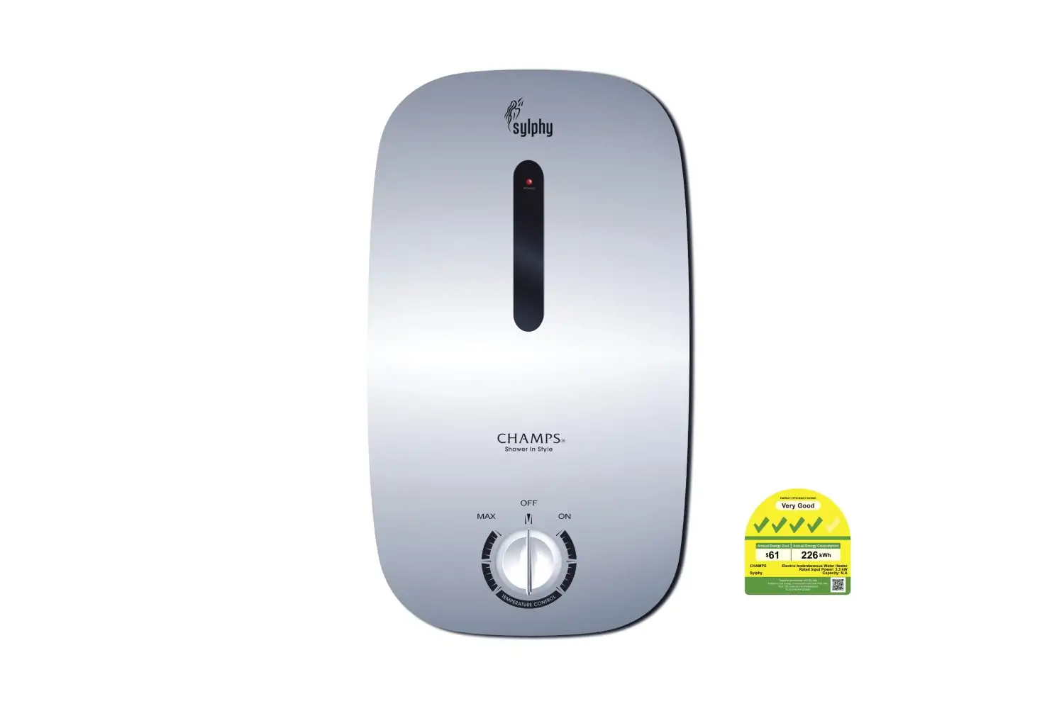 Sylphy Instant Water Heater with Rain Shower Set - Champs
